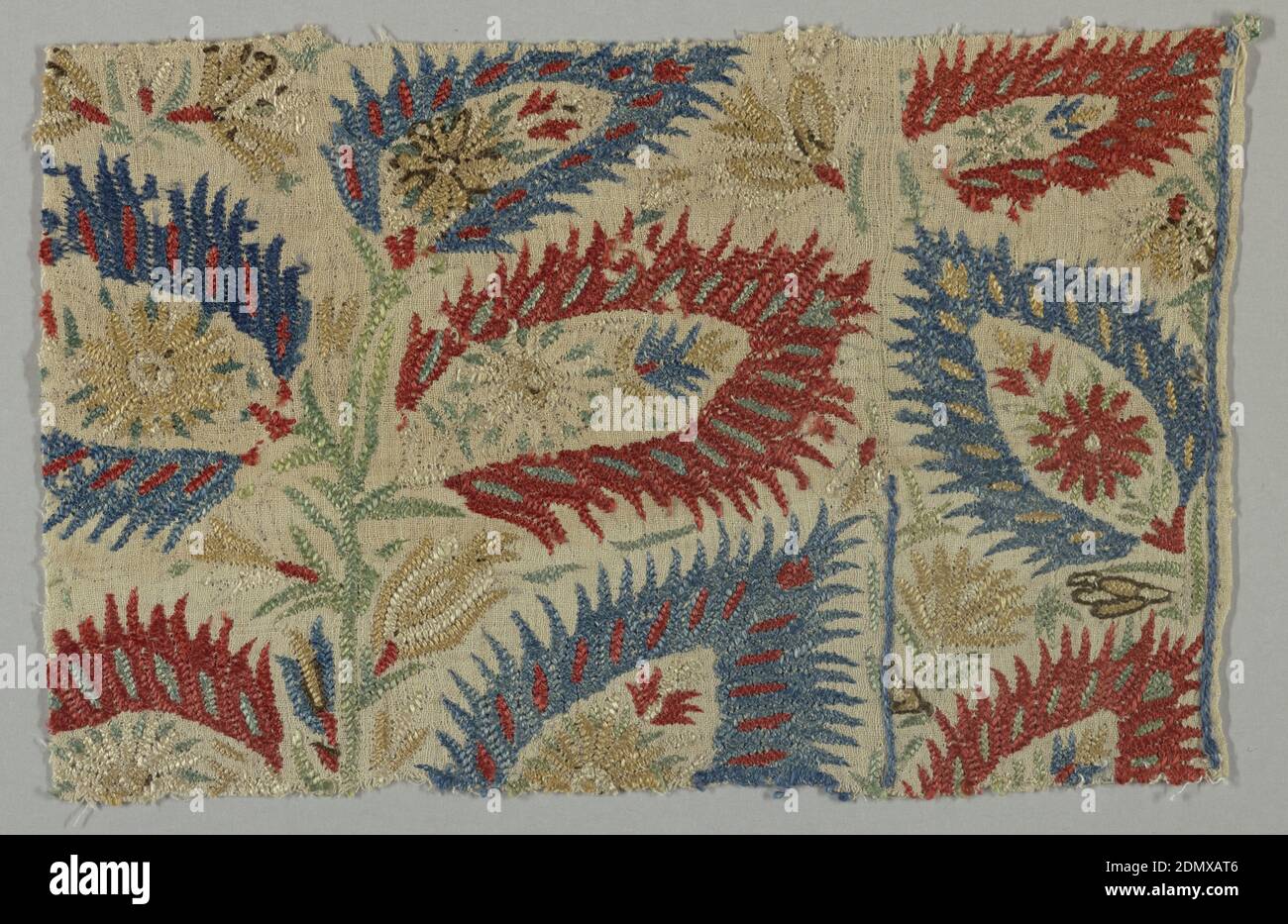 Textile, Medium: silk embroidery on linen foundation Technique ...