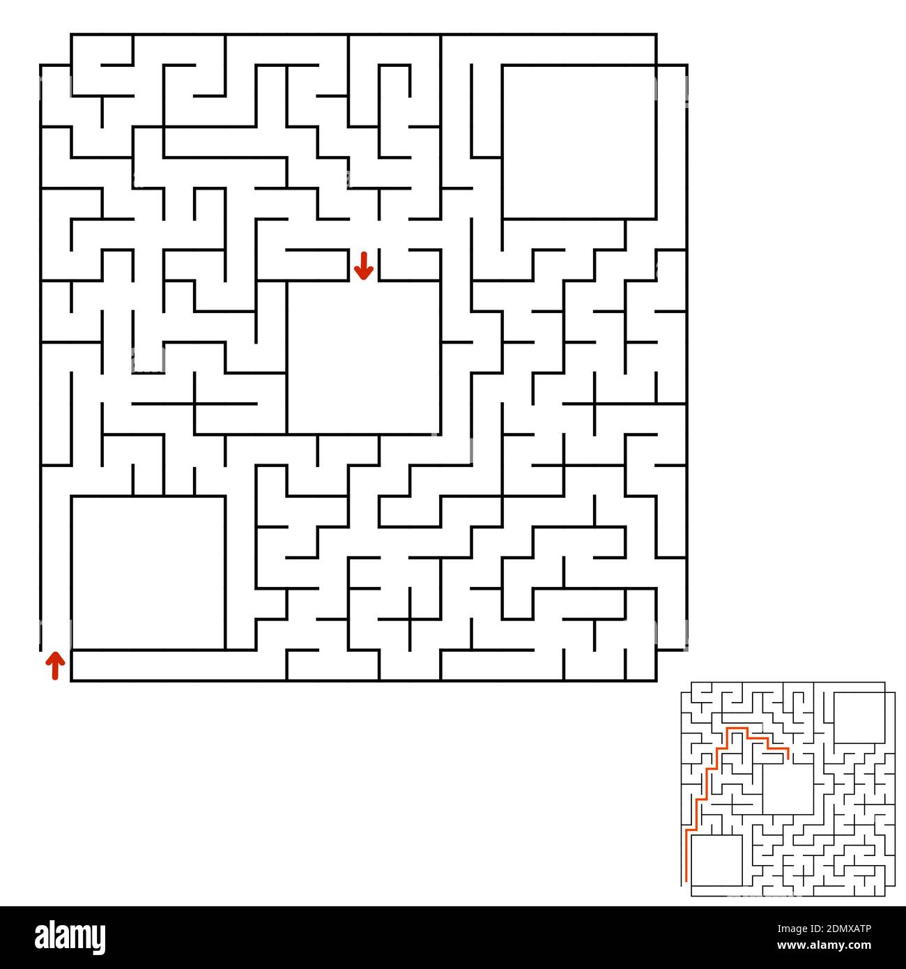 Abstract square maze. Game for kids. Puzzle for children. Labyrinth ...