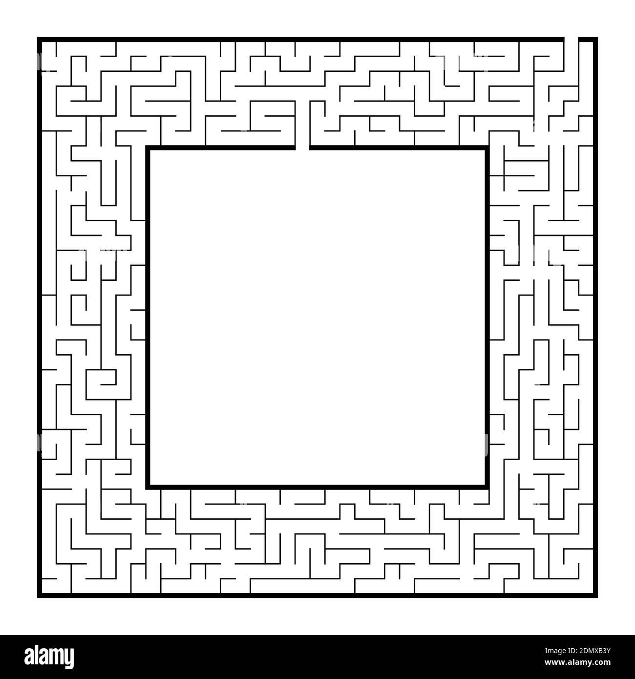 Difficult square labyrinth frame. Game for kids and adults. Puzzle for ...