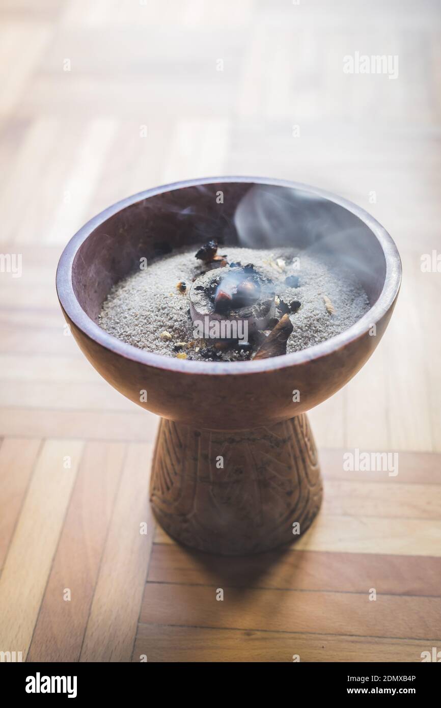 Christmas and New Year’s Ritual: Traditional esoteric incense, smoke ...