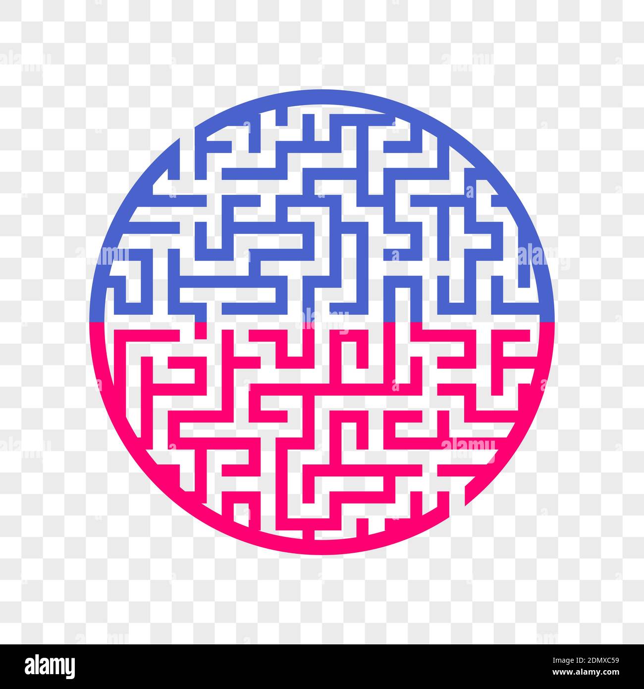 Color round maze. Painted in different colors. Game for kids and adults ...