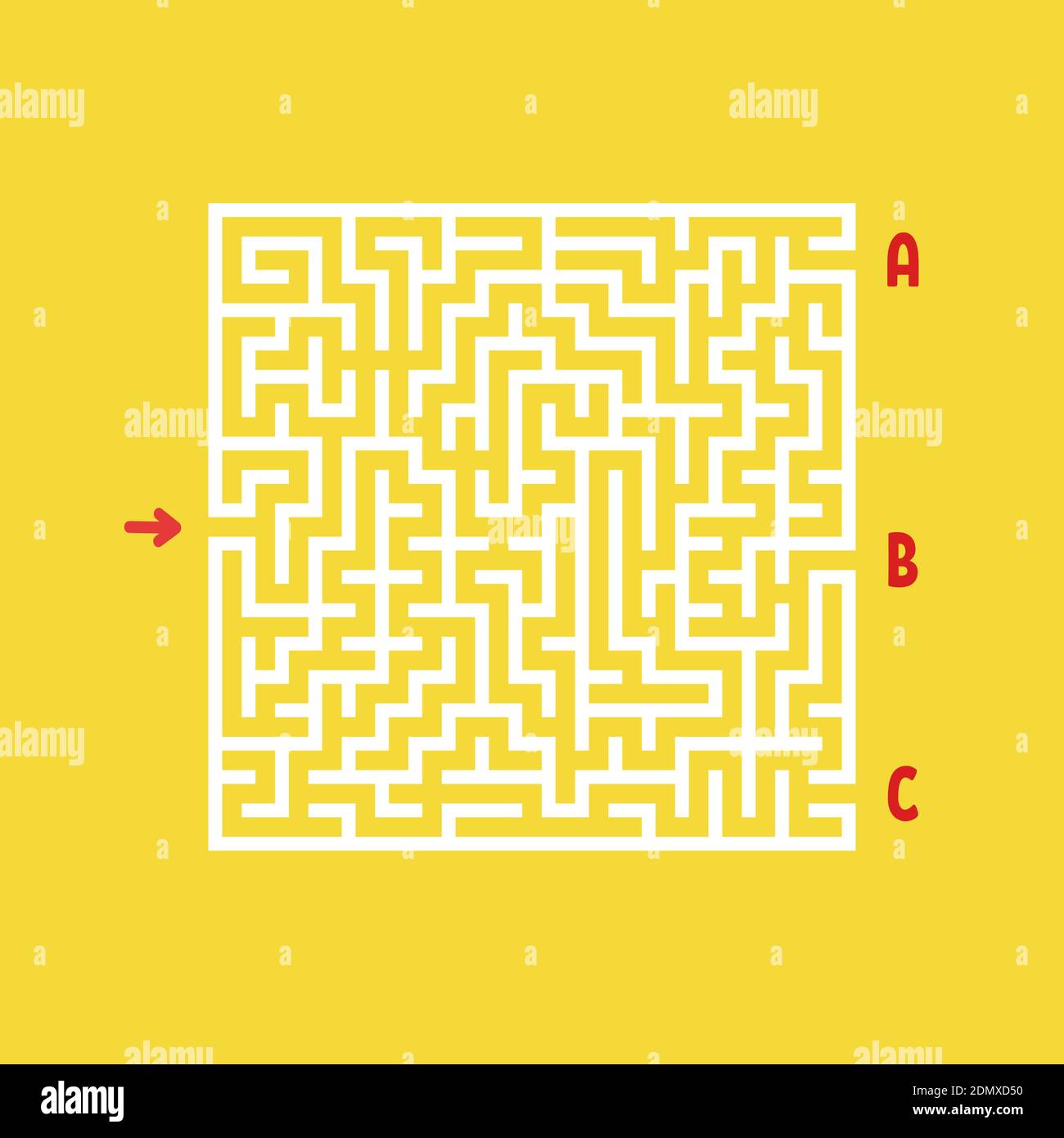 Colored square labyrinth. Kids worksheets. Activity page. Game puzzle ...