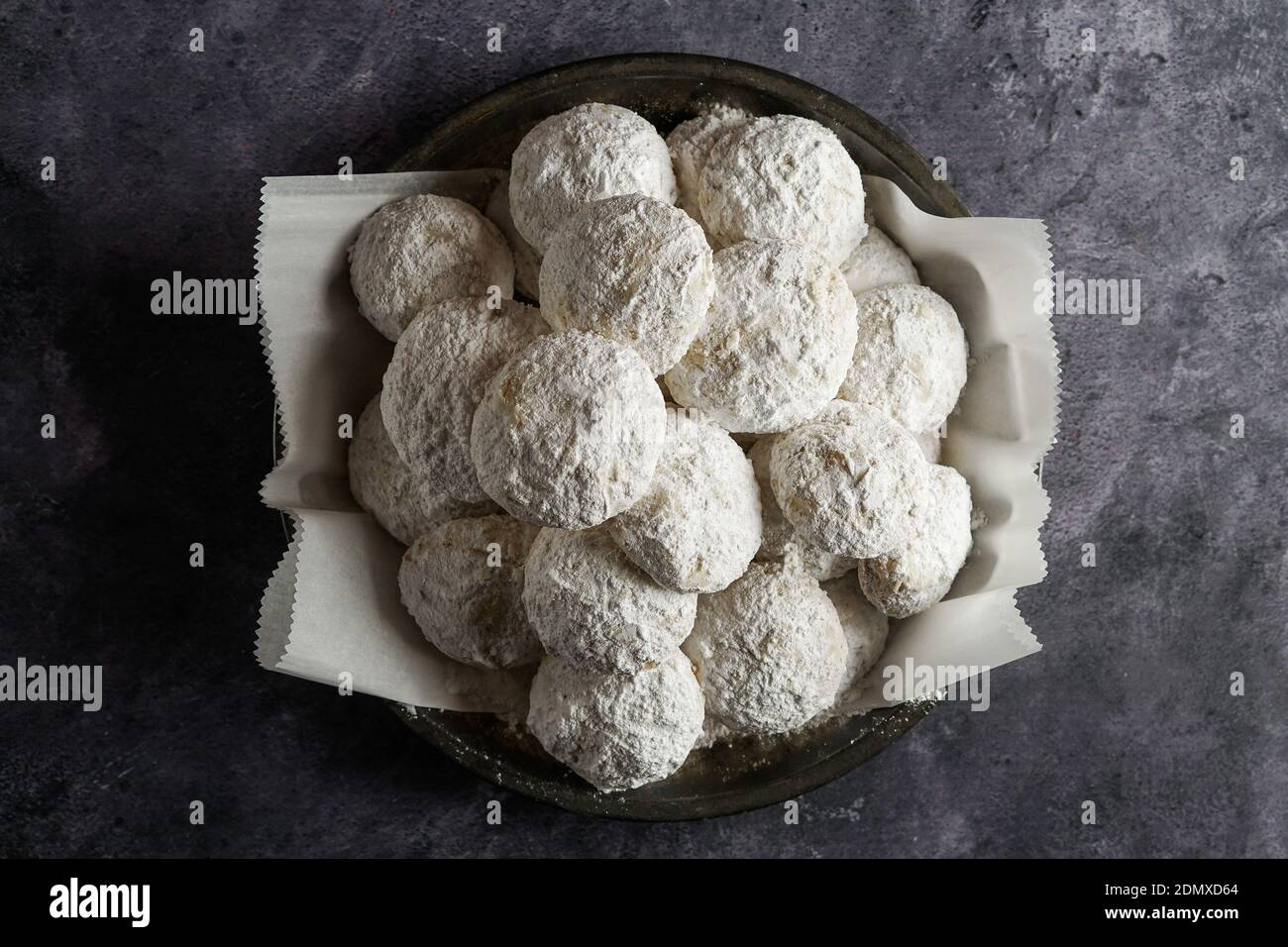 Toasted Almond Snowball Cookies Stock Photo - Alamy