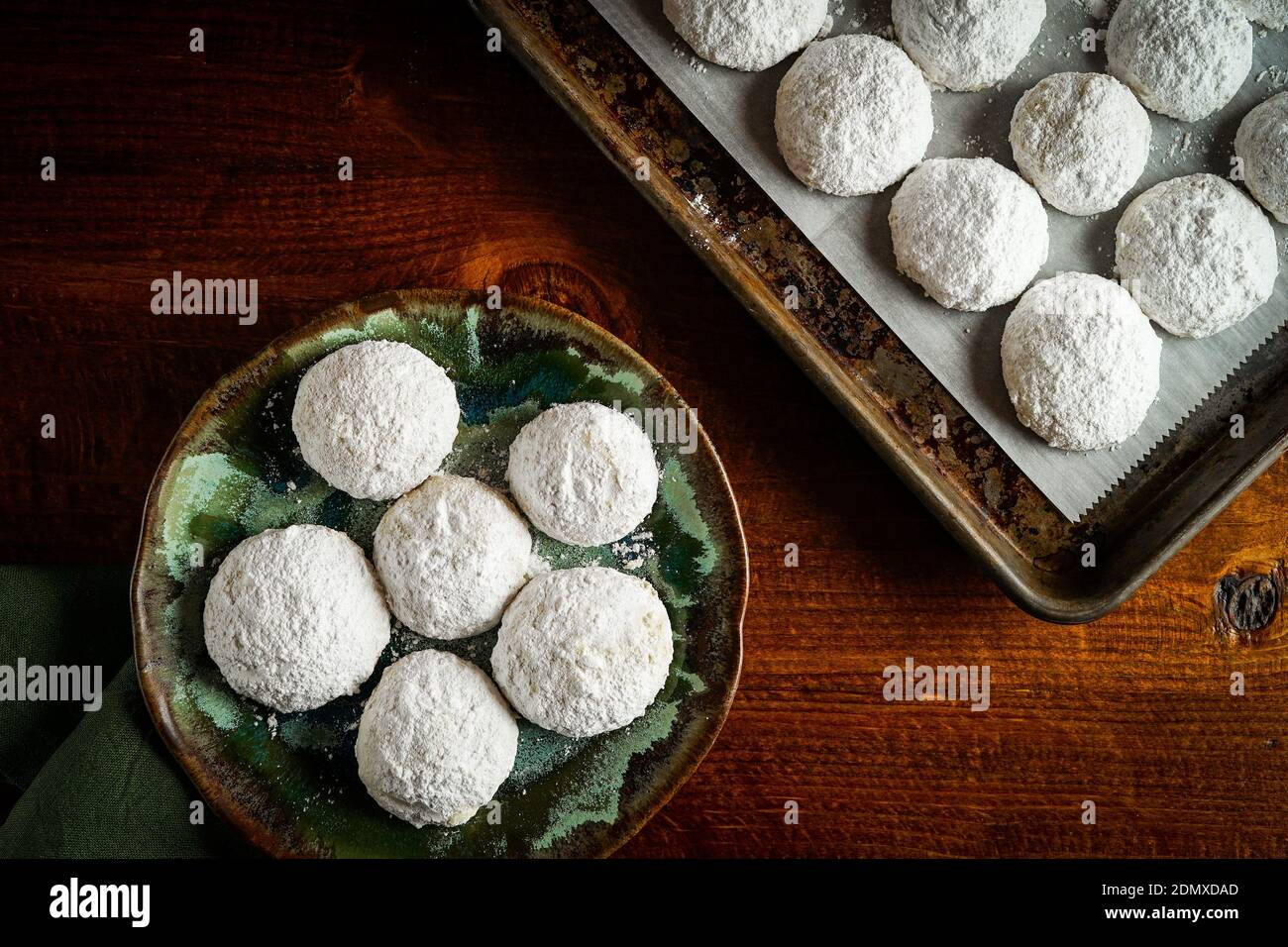 Toasted Almond Snowball Cookies Stock Photo - Alamy