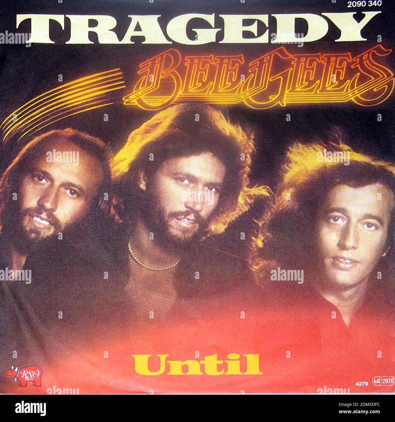 BEE GEES Tragedy Until 7 Single - Vintage Vinyl Record Cover Stock ...