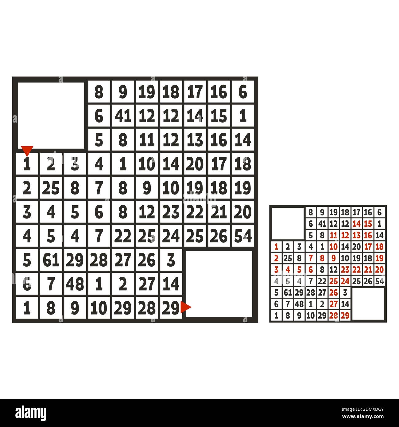 Mathematical square maze. Game for kids. Puzzle for children. The study ...