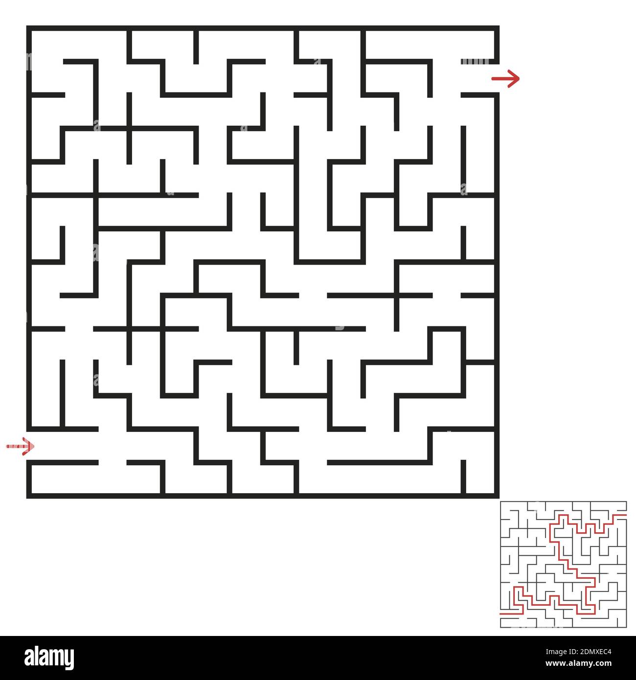 A square labyrinth. An interesting and useful game for children and ...