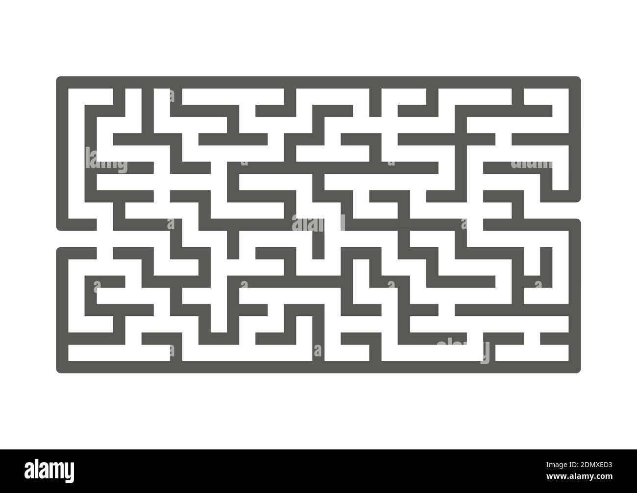 Black rectangular labyrinth. Game for kids. Puzzle for children. Maze ...