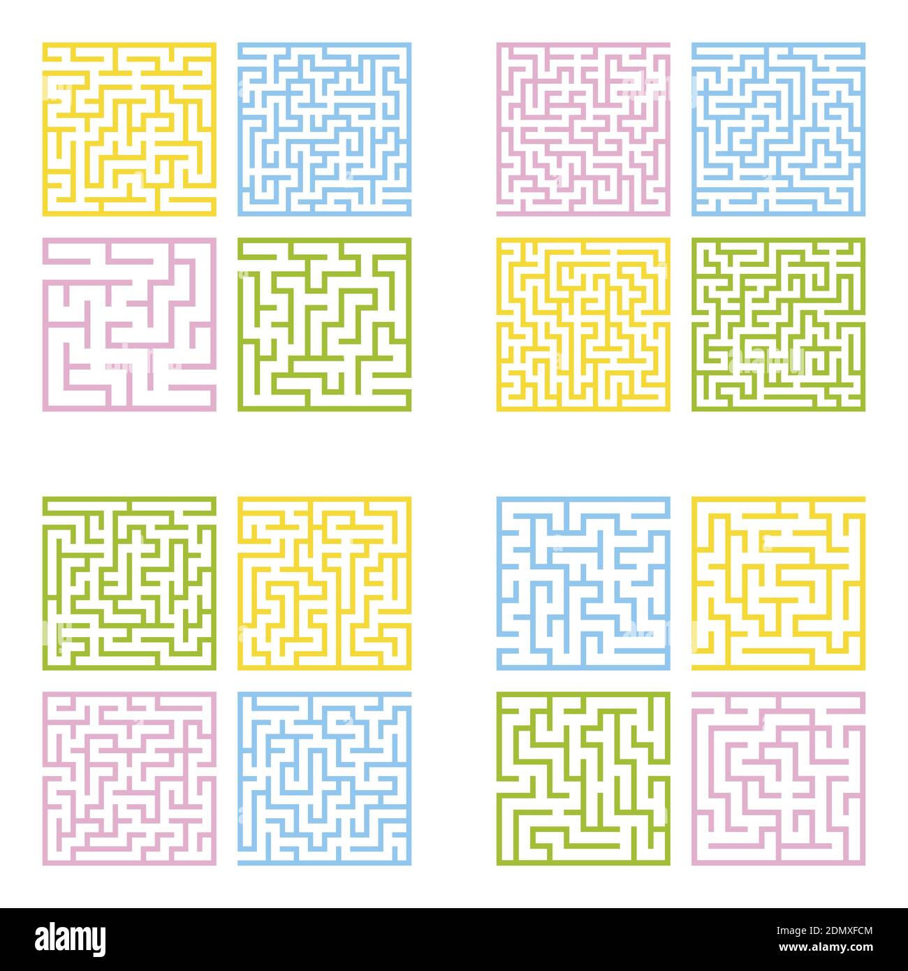 A set of mazes. Game for kids. Puzzle for children. Maze conundrum ...