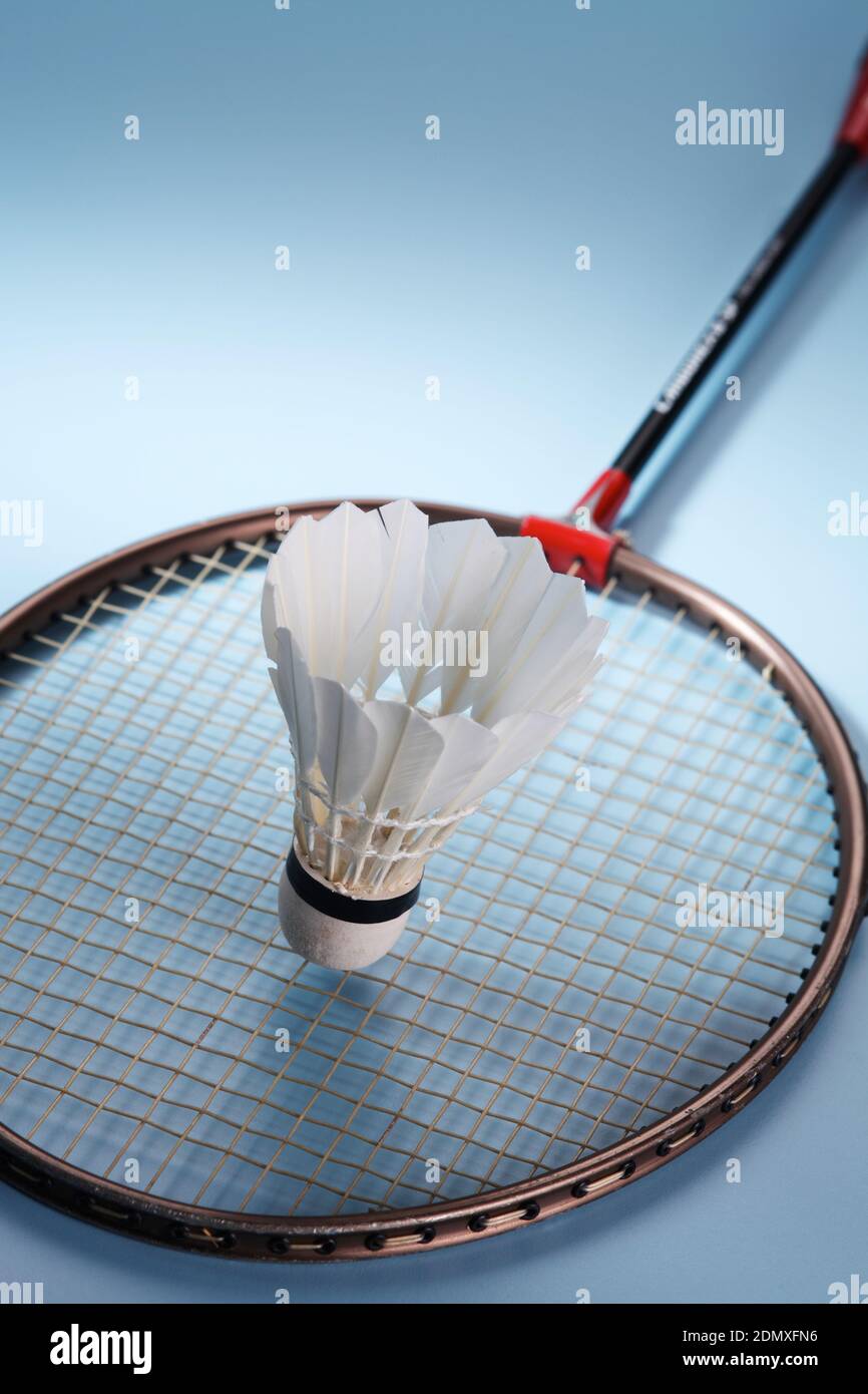 Badminton Racket Shuttlecock Hitting High Resolution Stock Photography ...