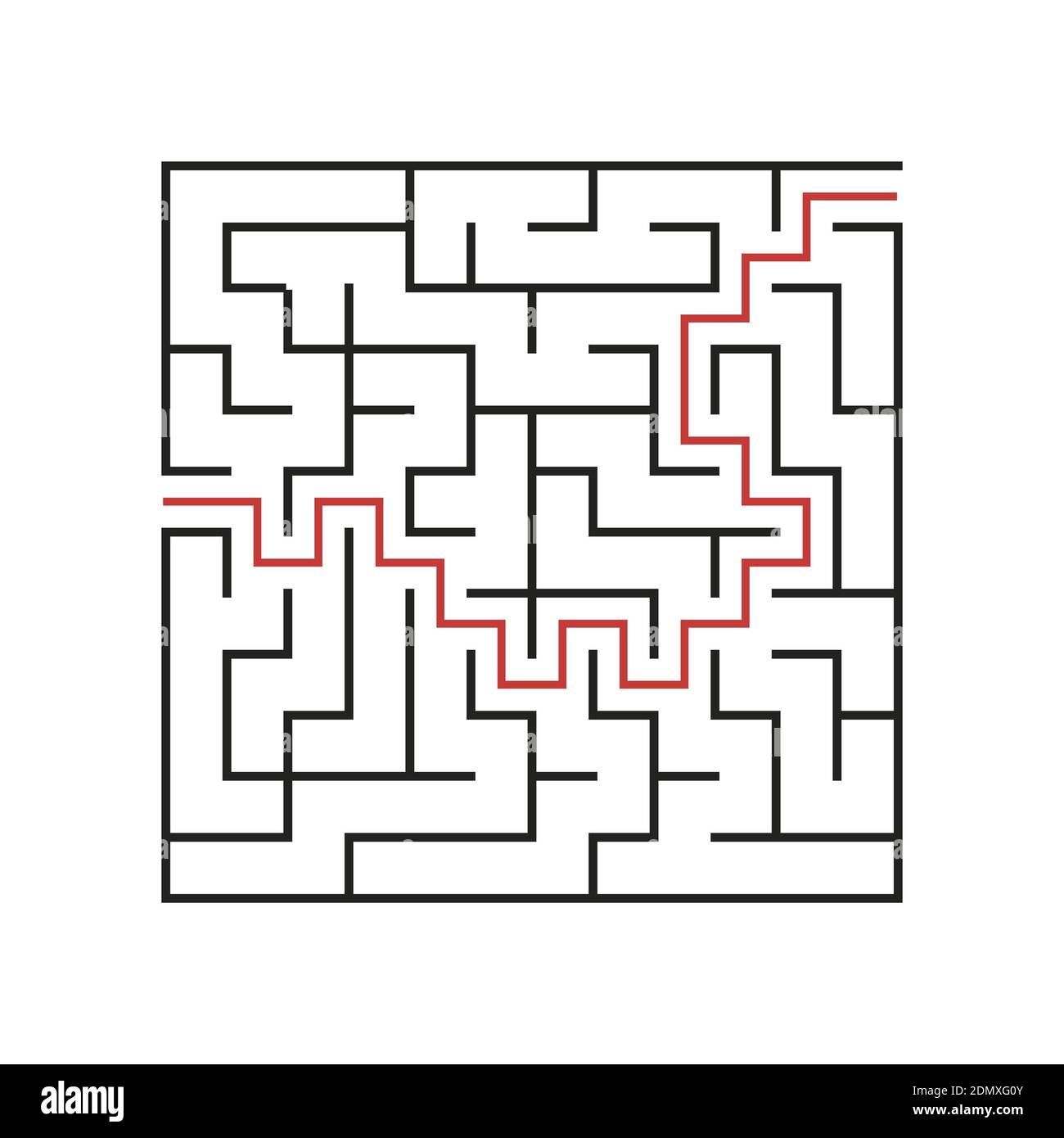 A square labyrinth for kids. The game is a mystery. A simple flat ...