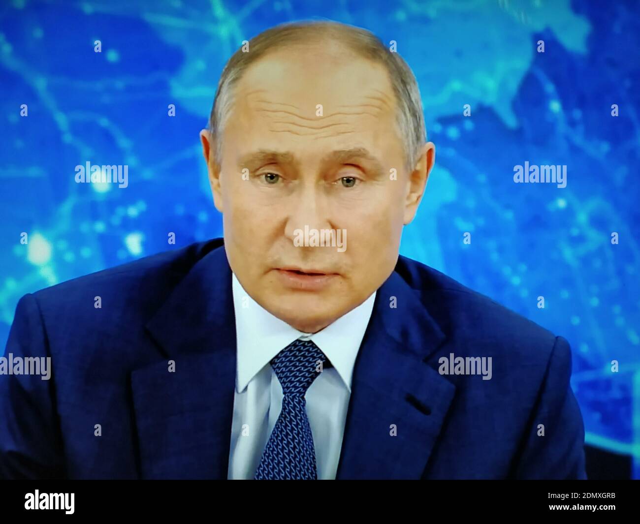 Russian President Vladimir Putin during a large annual press conference ...