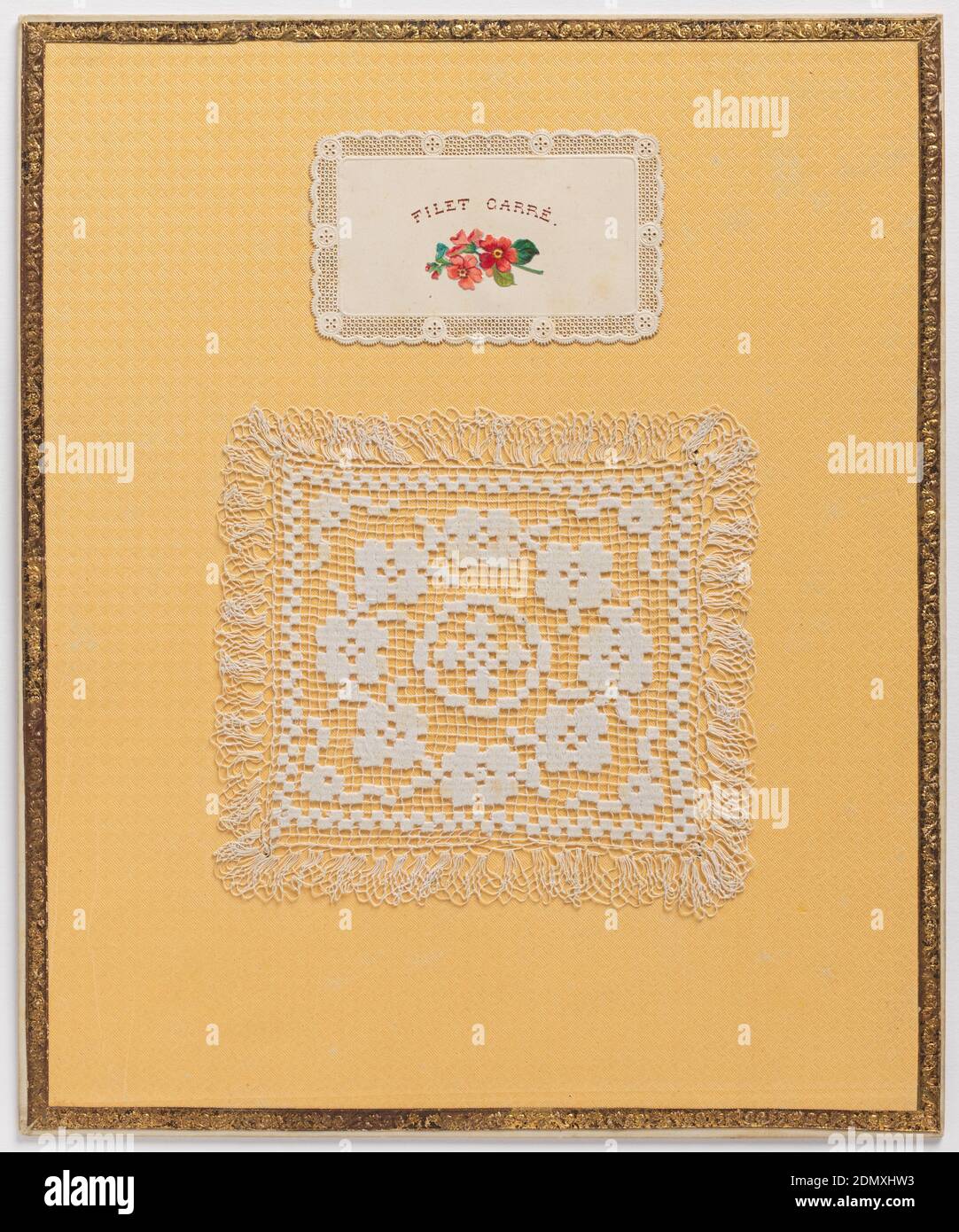 Sewing sample, France, late 19th century, Sewing sample Stock Photo - Alamy