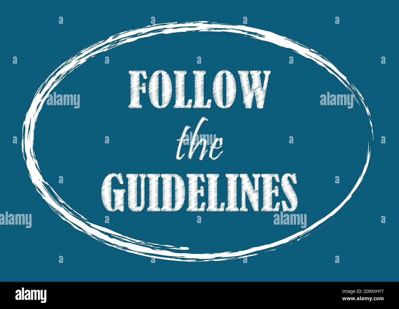Follow the guidelines. Motivational phrase. Vector illustration Stock ...