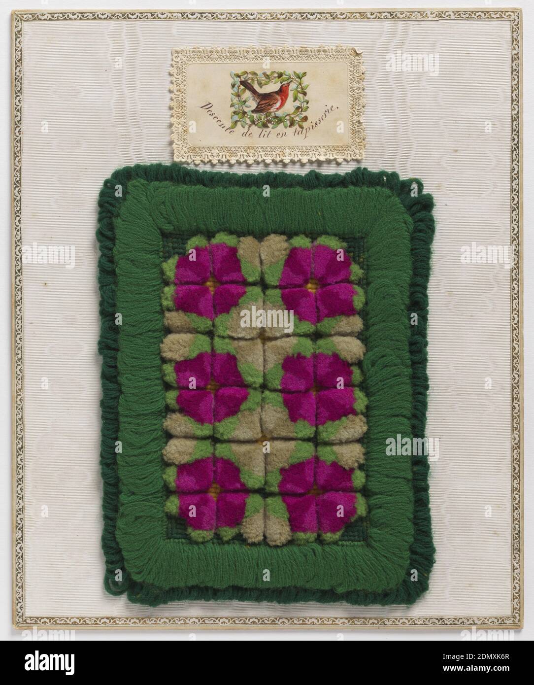 Sewing sample, France, late 19th century, Sewing sample Stock Photo - Alamy