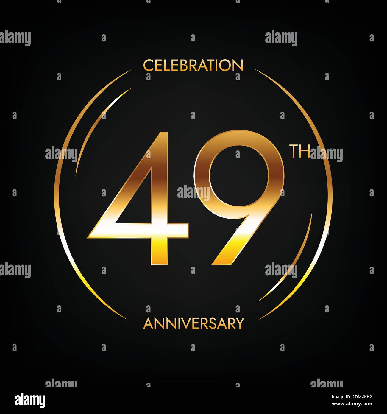 49th anniversary. Forty-nine years birthday celebration banner in ...
