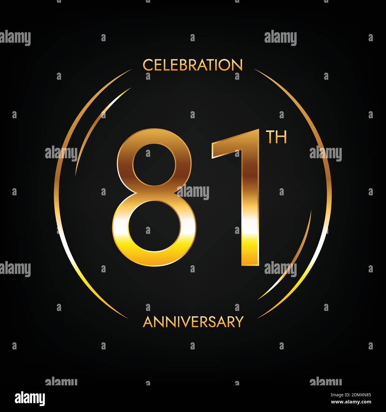 81th Anniversary Eighty One Years Birthday Celebration Banner In