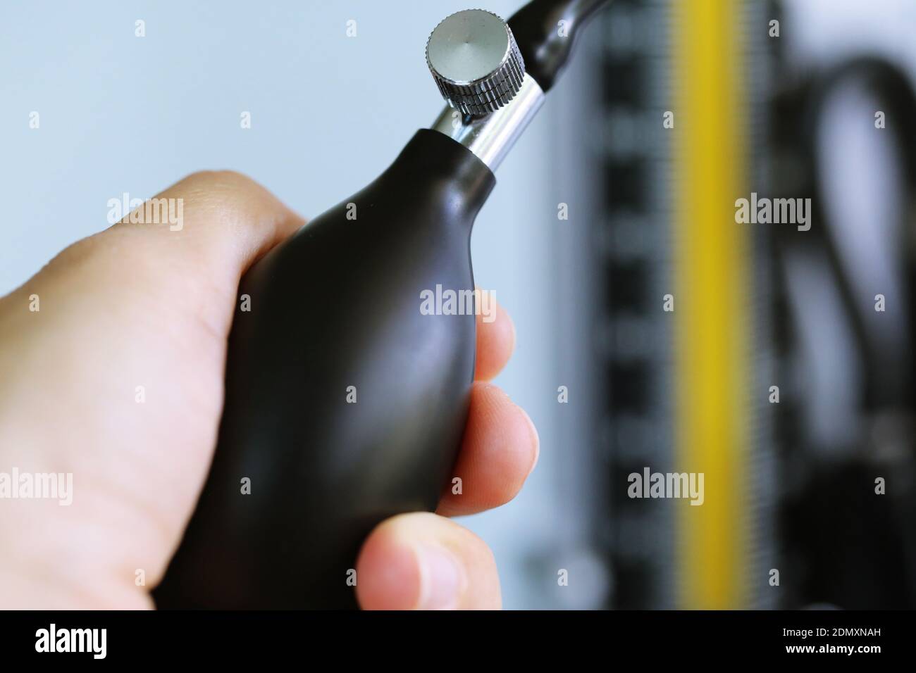 Close up hand holding pressure gauge hi-res stock photography and ...