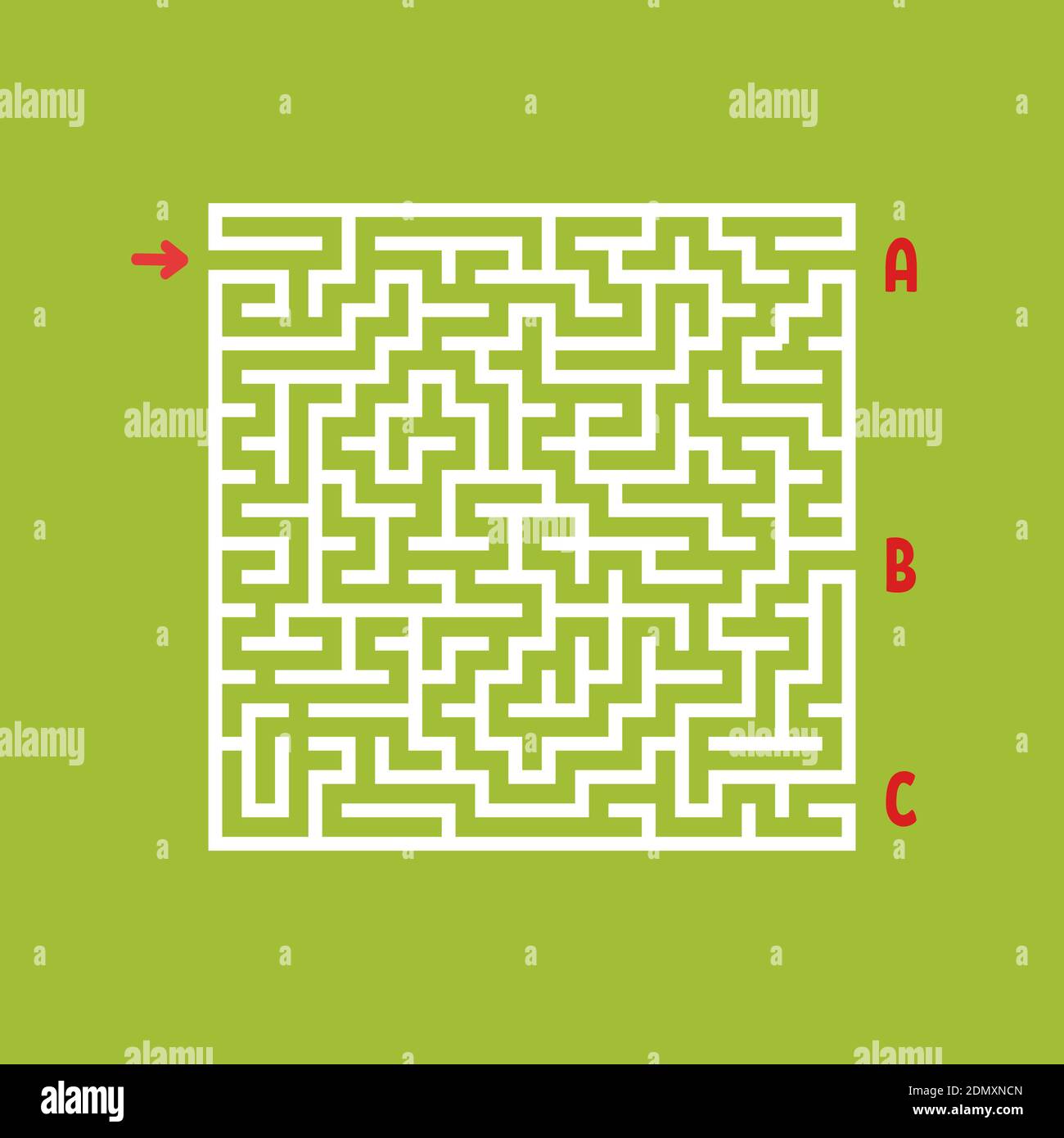 Colored square labyrinth. Kids worksheets. Activity page. Game puzzle ...