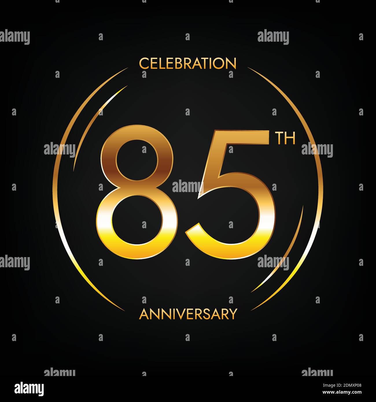 85th anniversary. Eighty-five years birthday celebration banner in ...