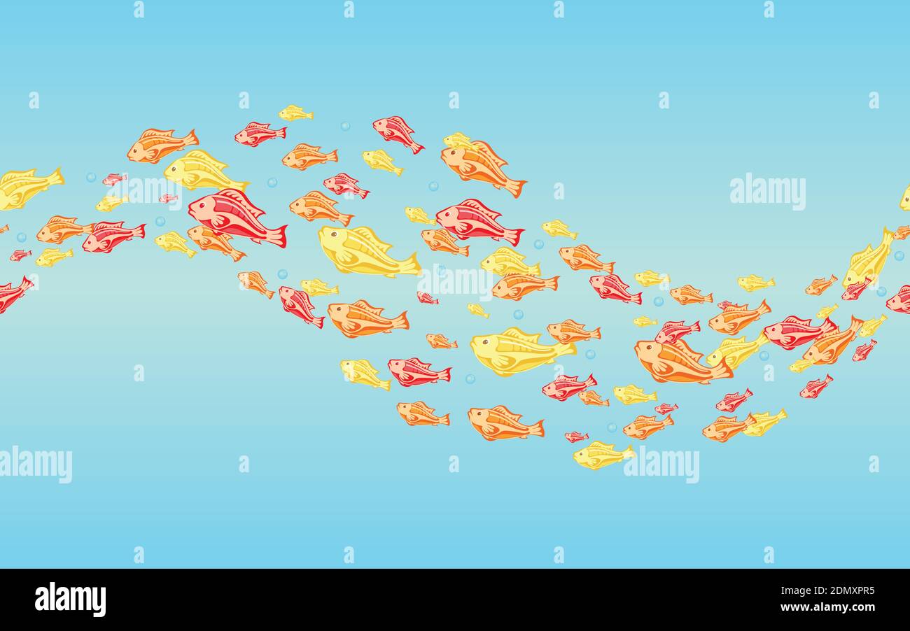 Fish pattern on yellow Stock Vector Images - Alamy