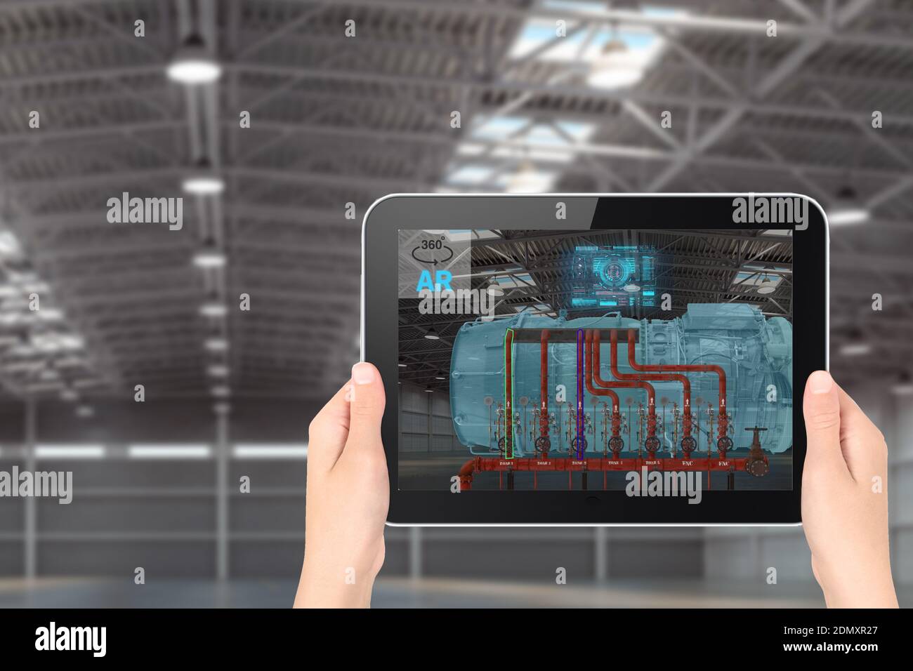 new normal Futuristic Technology in smart automation industrial concept ...