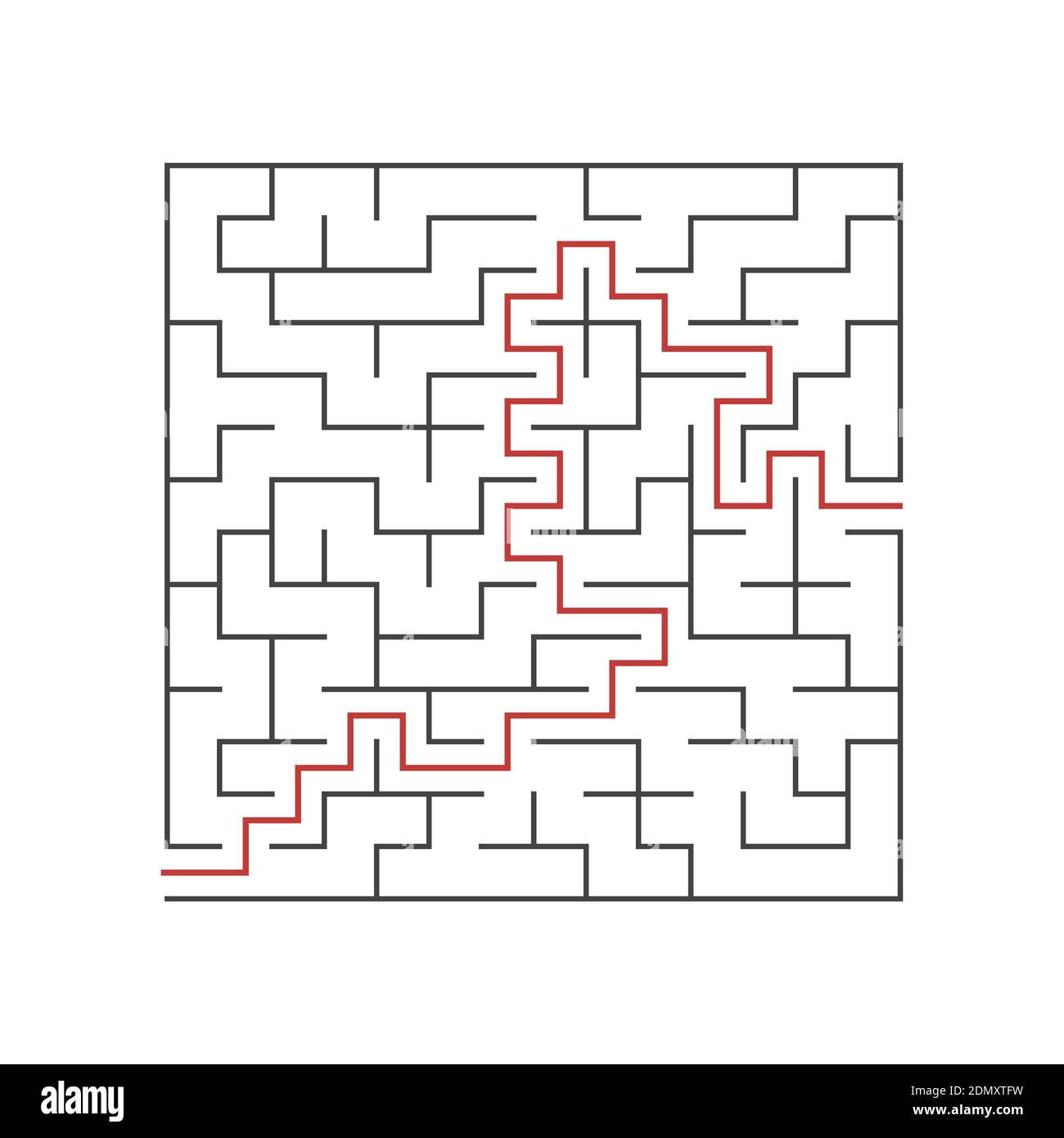 A square labyrinth for kids. The game is a mystery. A simple flat ...