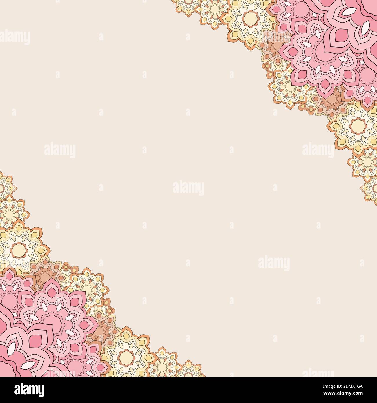 Geometric floral border hi-res stock photography and images - Alamy