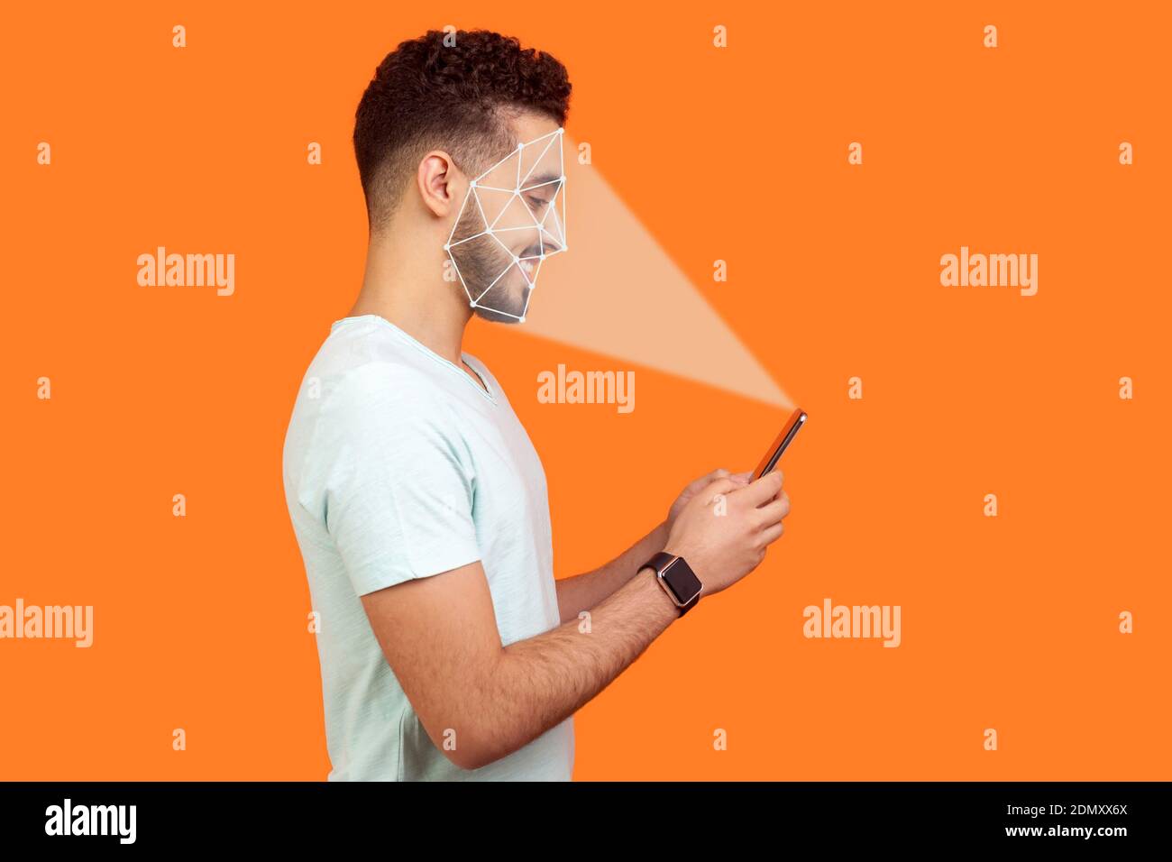 Mobile biometric identification and verification or detection concept ...