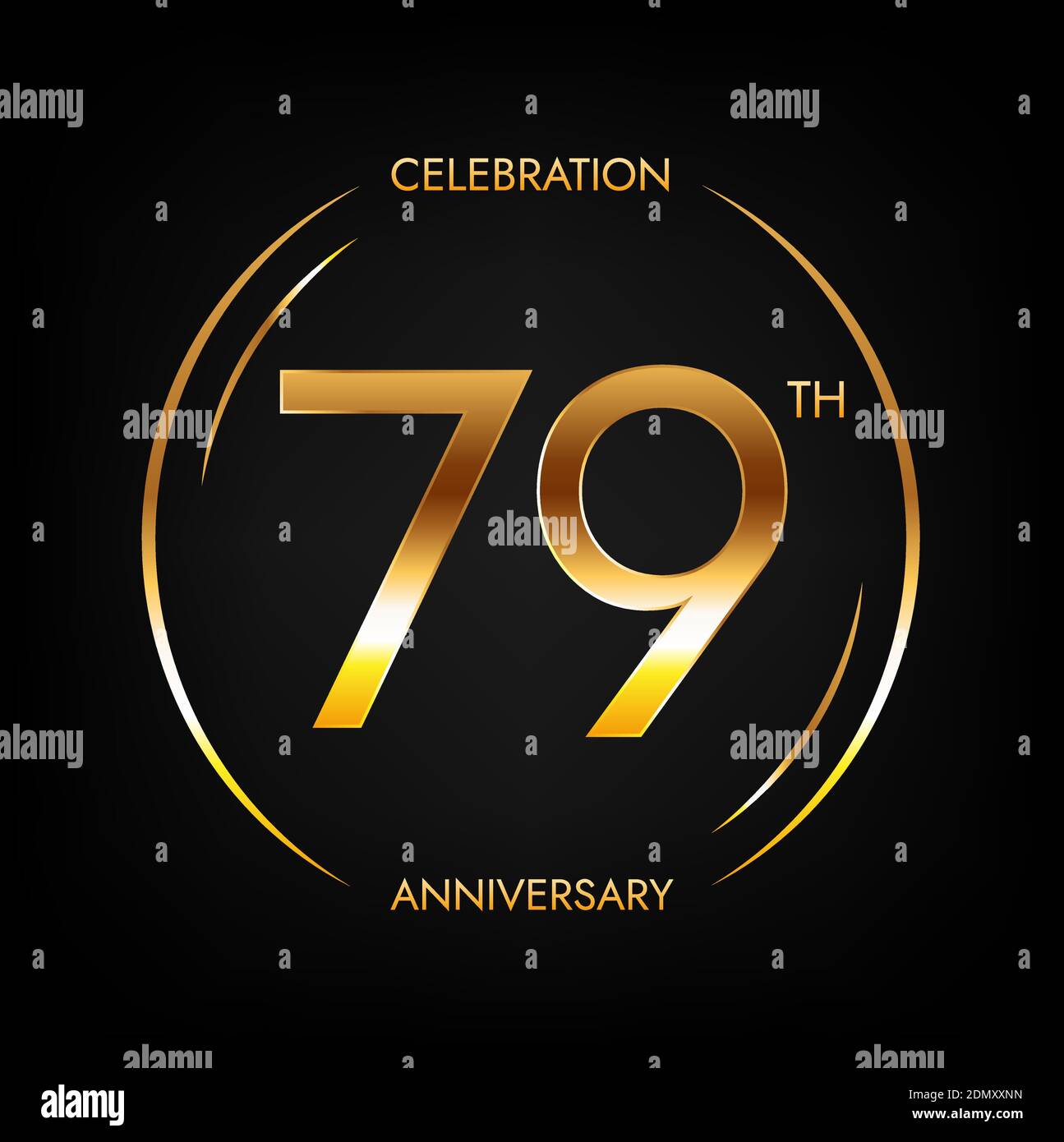 79th anniversary. Seventy-nine years birthday celebration banner in ...