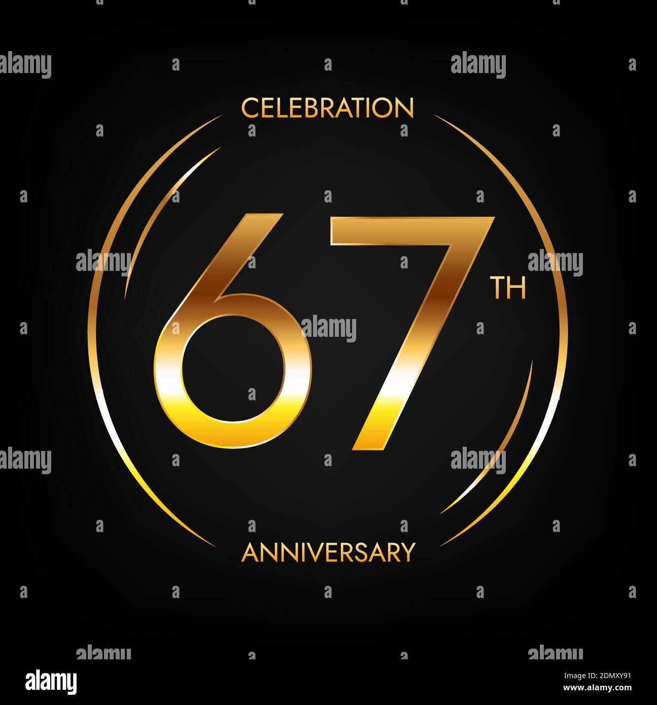 67 years birthday logo hi-res stock photography and images - Alamy