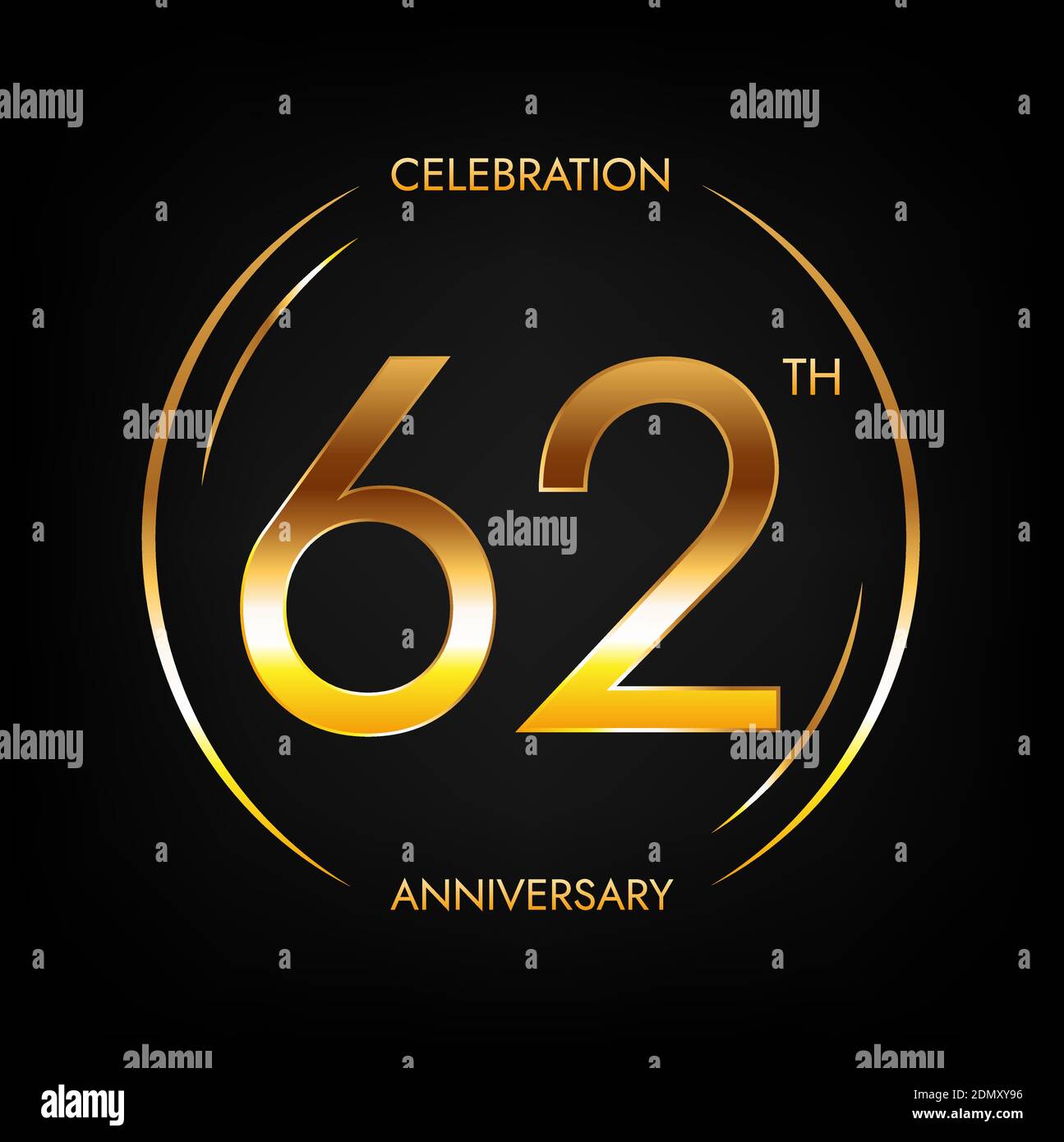 62 years birthday logo Stock Vector Images - Alamy