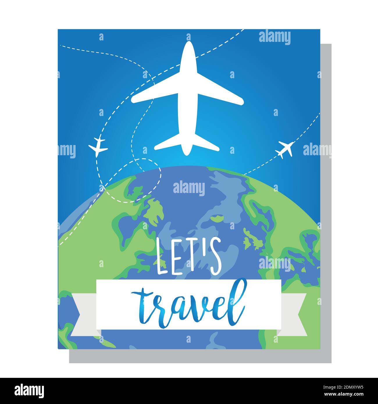 travel airplane over world design, trip tourism and journey theme ...