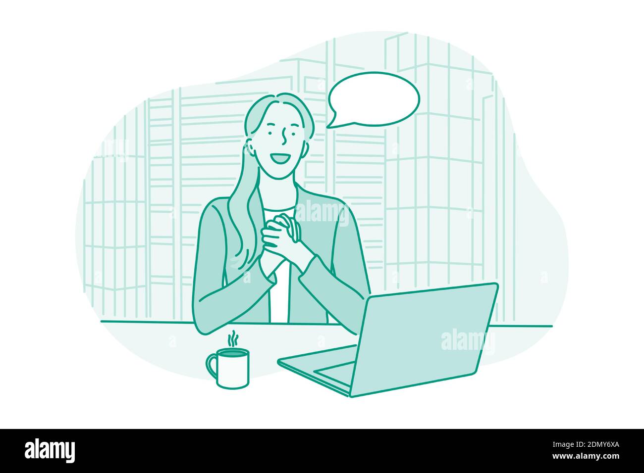 Success, great idea, business development concept. Happy young business ...