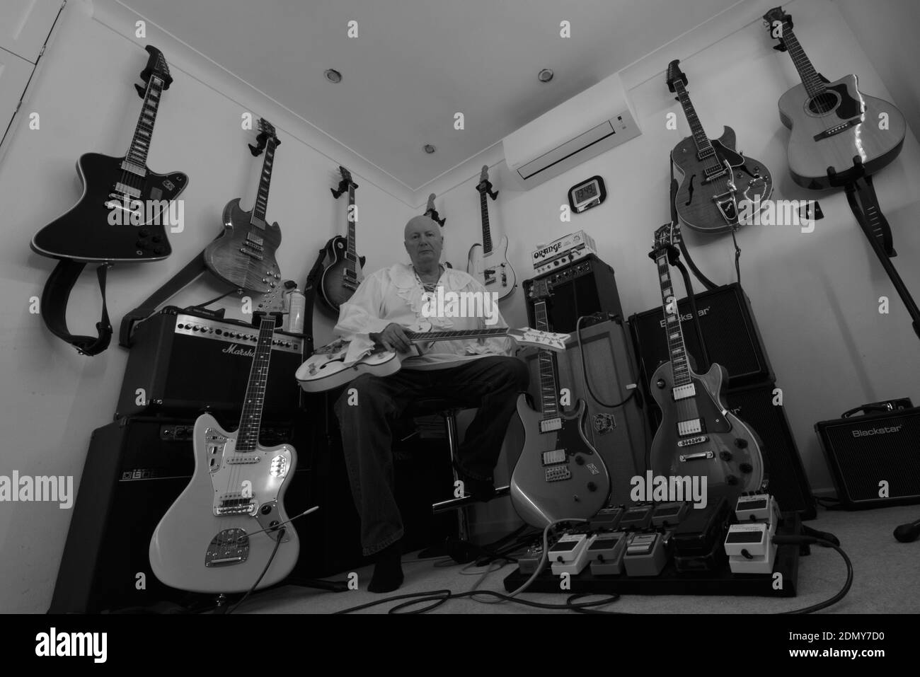 A musician relaxing in a studio Stock Photo - Alamy