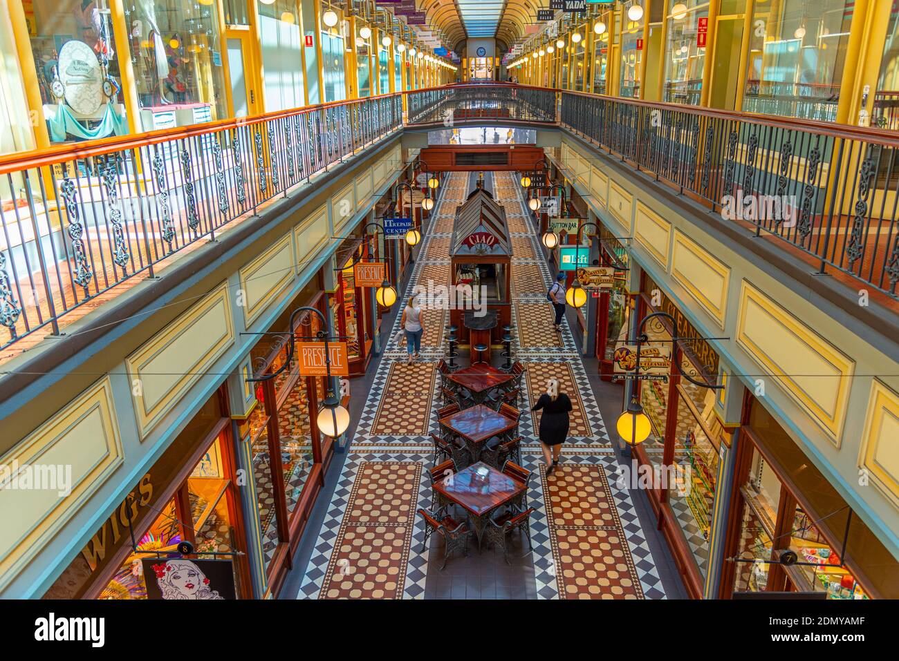 ADELAIDE, AUSTRALIA, JANUARY 7, 2020: Interior of Adelaide arcade ...