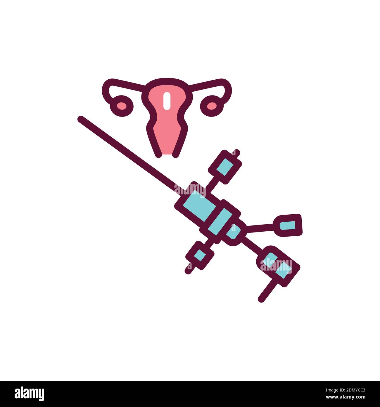 Colposcopy line icon. Outline pictogram for web page Stock Vector Image ...