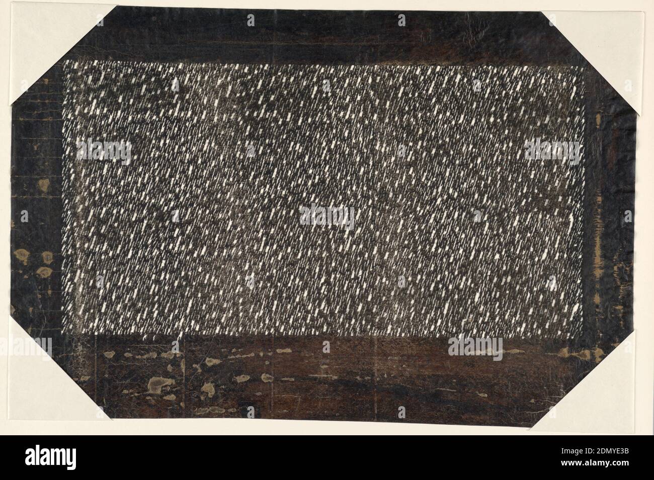 Rain Motif, Mulberry paper (kozo washi) treated with fermented ...