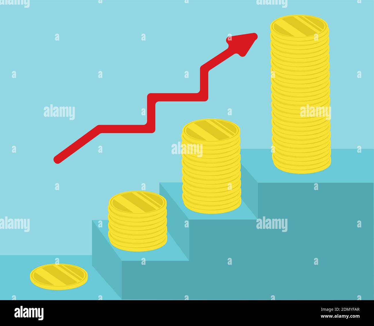 Business gold graph with arrow showing the success gold market hi-res ...