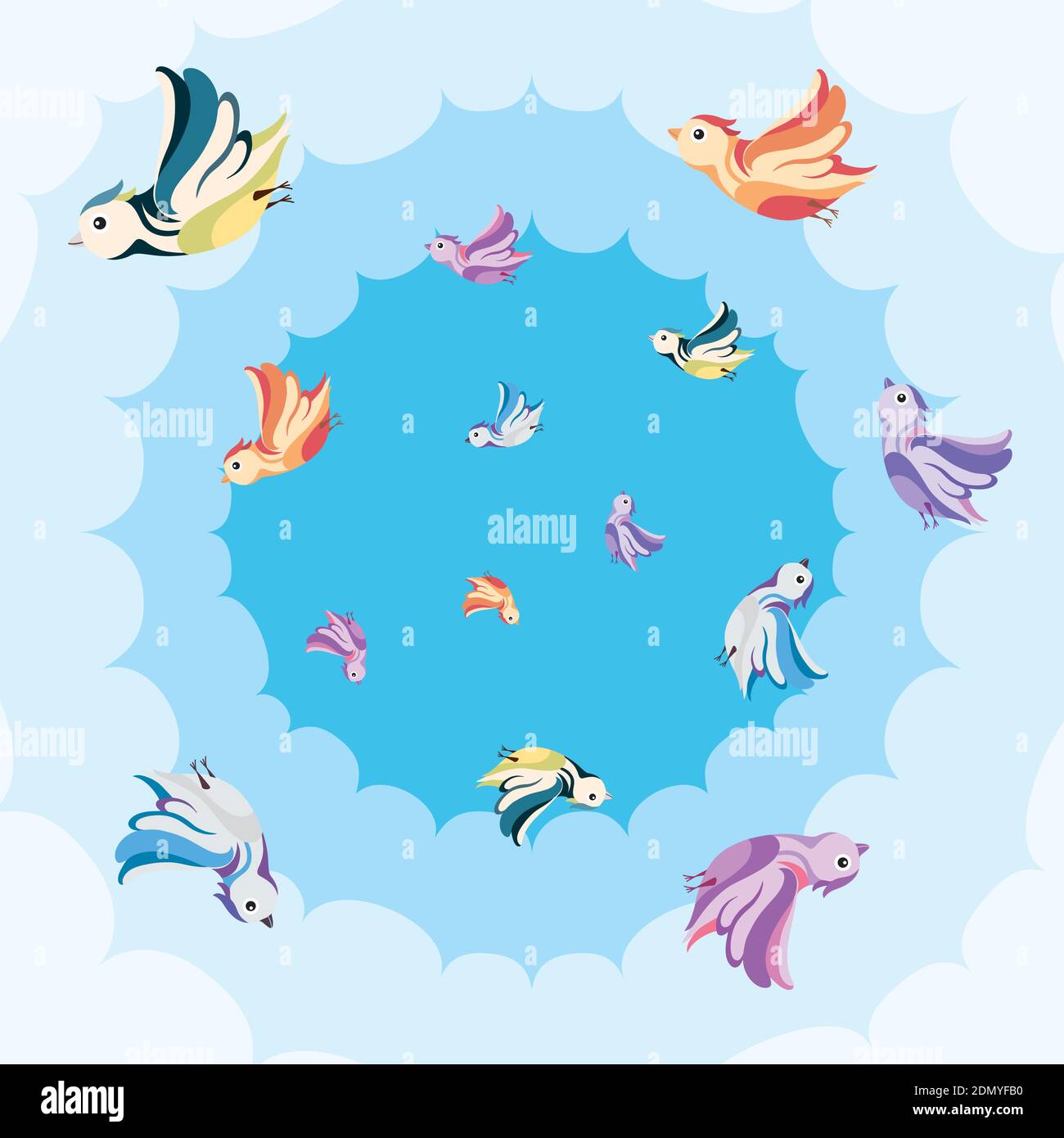 Birds flying in sky seamless hi-res stock photography and images - Alamy