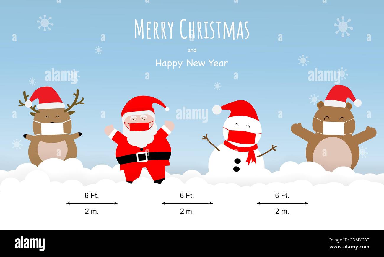 Concept of Christmas and new normal in coronavirus pandemic ...
