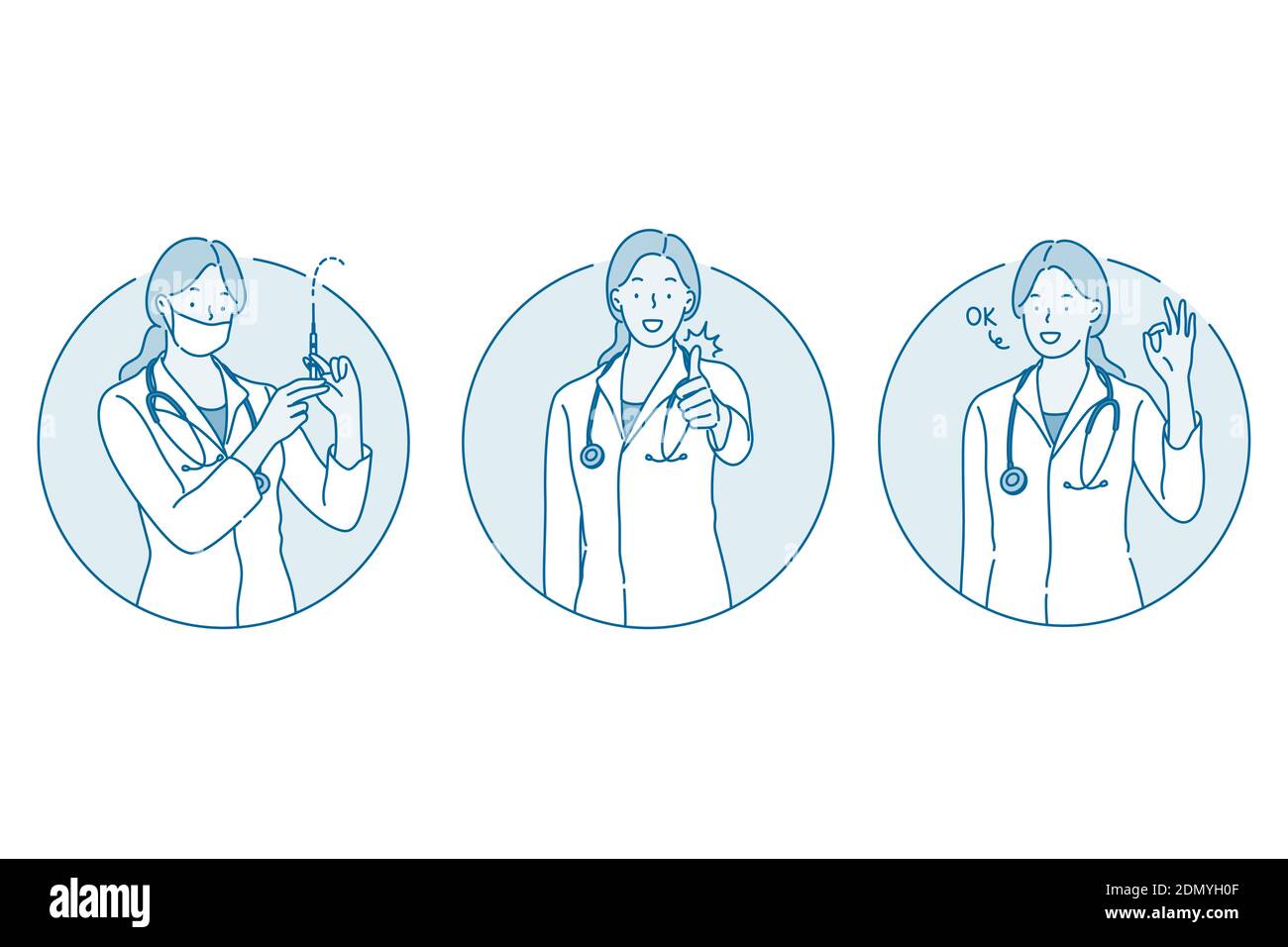 Healthcare, doctor showing signs, medicine concept. Young woman doctor ...