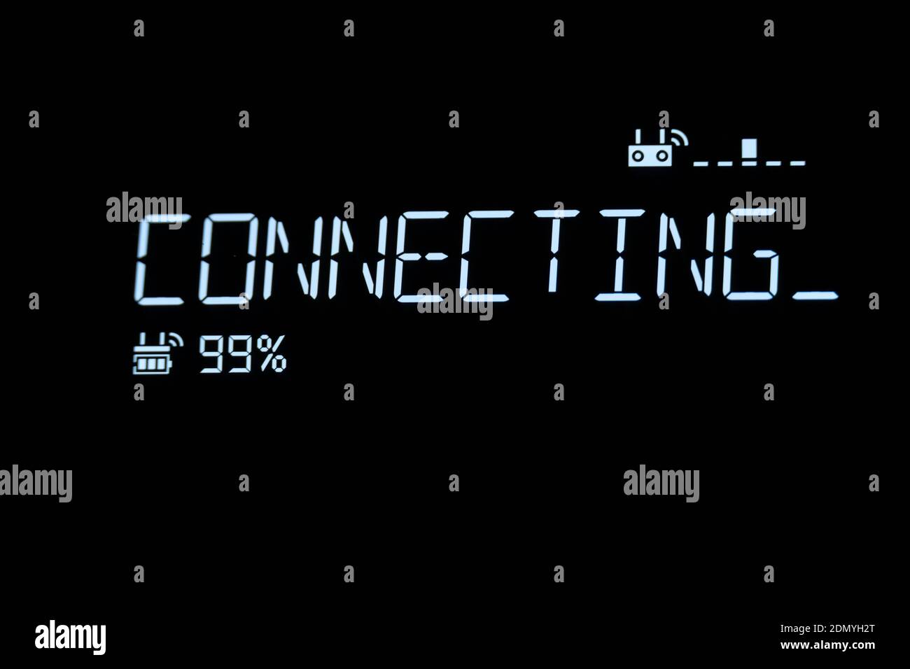 A text message that appears with a deep glow: connect. Luminous text on ...