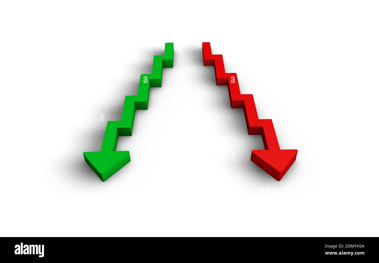 3D arrows as Italian tricolor concept Stock Photo - Alamy