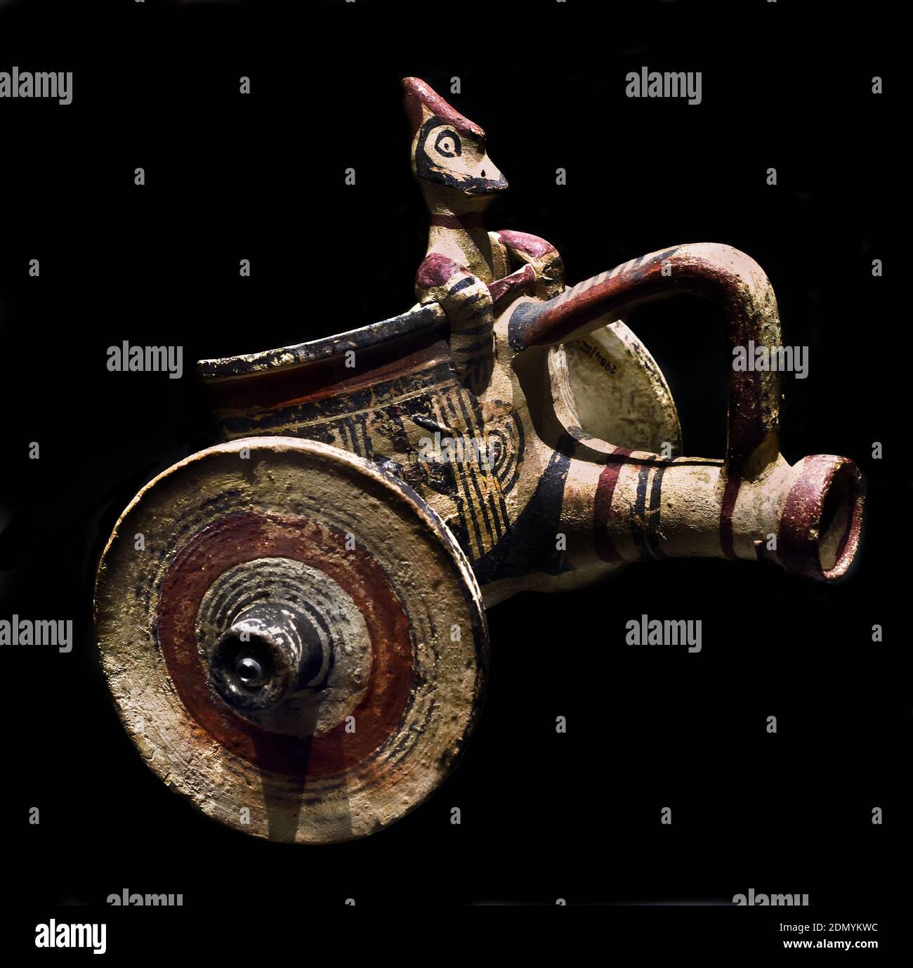 Warrior in bottle-shaped chariot, terracotta 600-500 BC Cyprus Museum ...