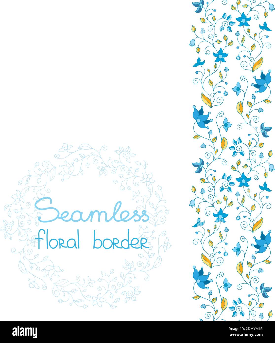 Vertical seamless floral border hi-res stock photography and images - Alamy