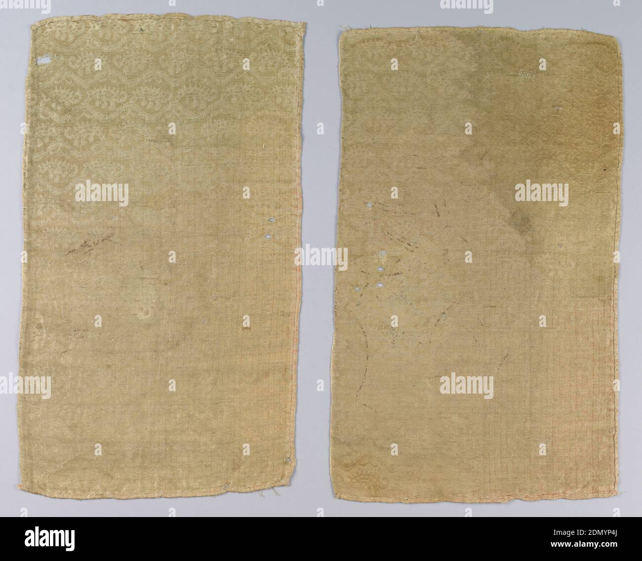 Textile, Medium: silk and wool(?) Technique: 6-harness satin damask ...