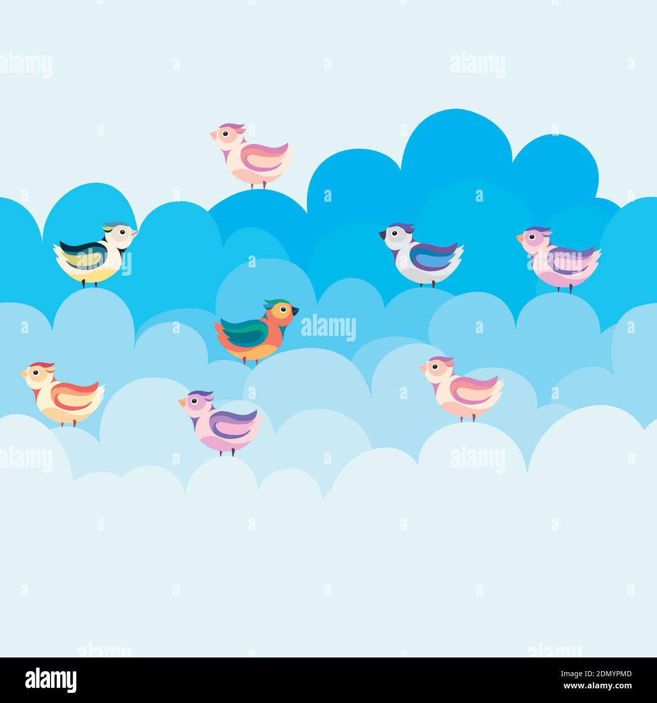 Flying birds pattern Stock Vector Images - Alamy