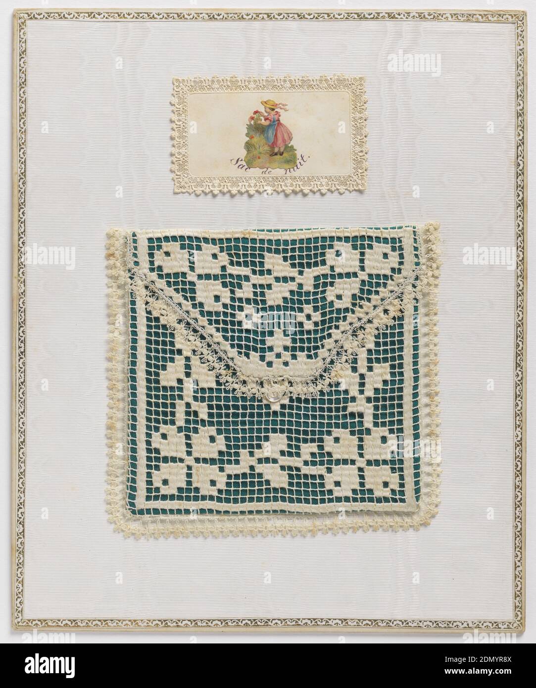 Sewing sample, France, late 19th century, Sewing sample Stock Photo - Alamy