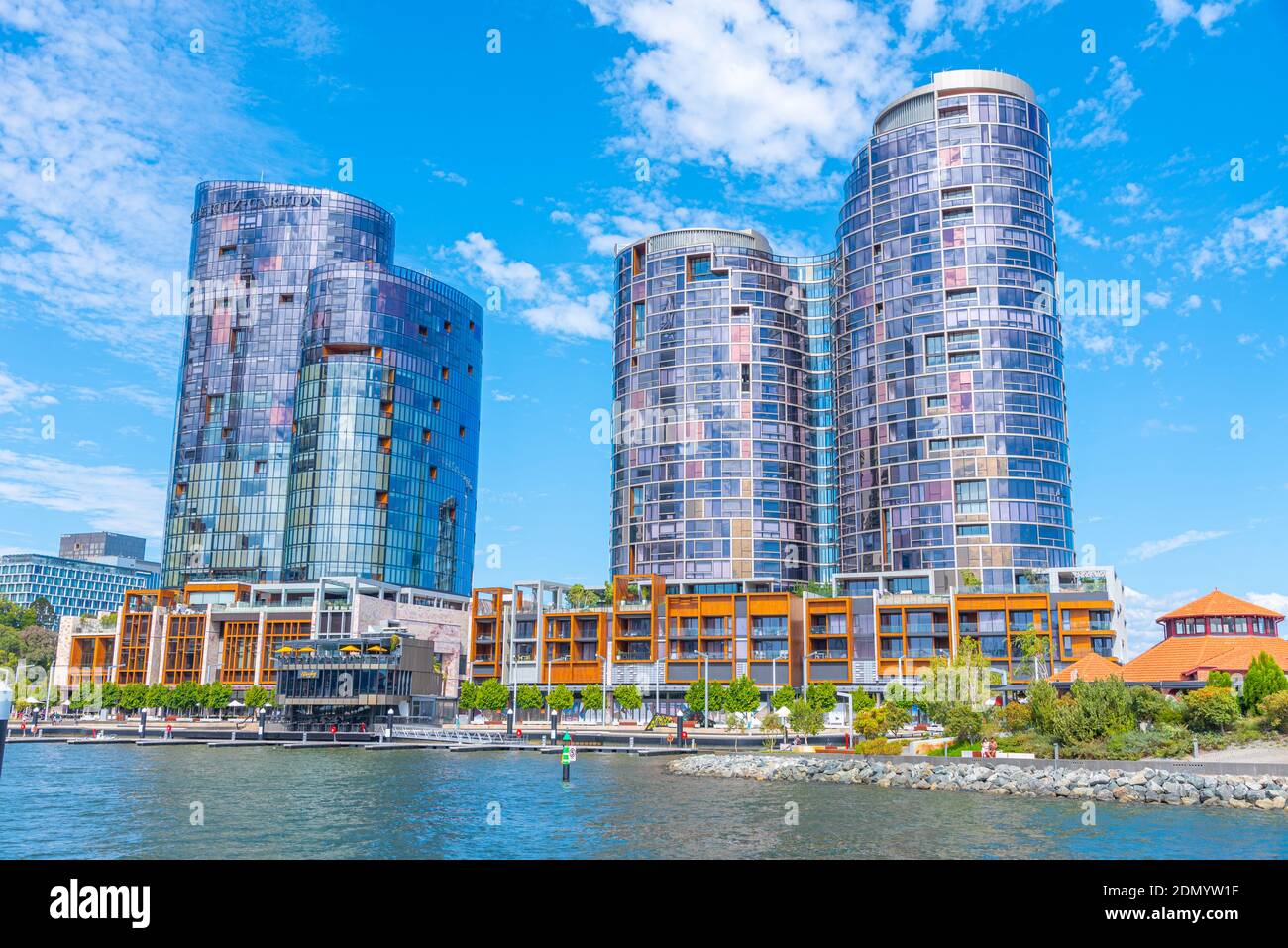 PERTH, AUSTRALIA, JANUARY 16, 2020: Hotel and office building at ...